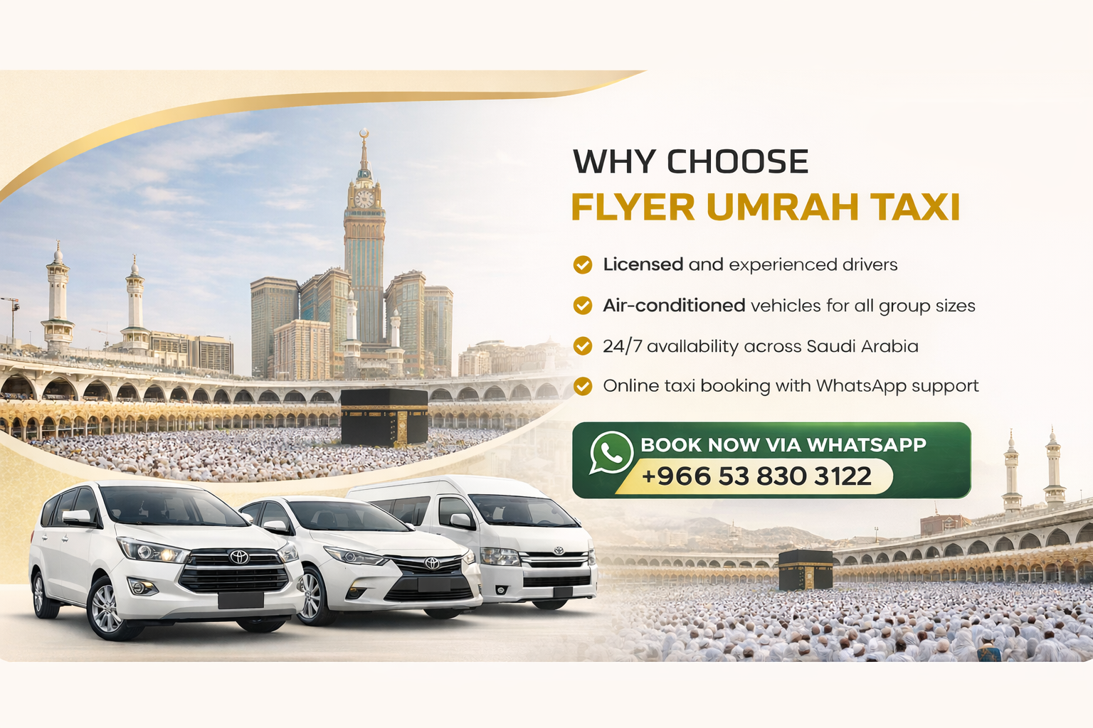 #1 Umrah Taxi Service 2026 in KSA – Book Trusted Rides Now